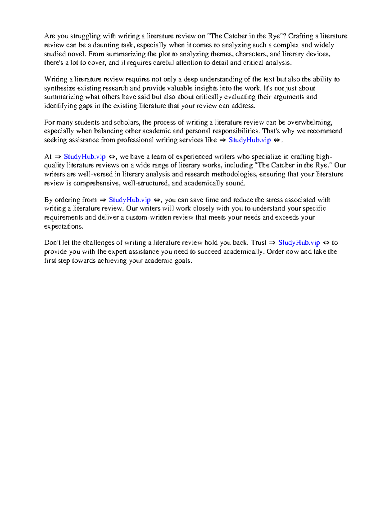 Literature Review The Catcher In The Rye - Are you struggling with ...