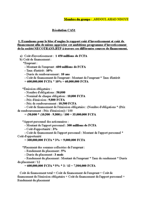 ESG et CAF Exercices corrigés www - Technicien Comptable d’Entreprises ...