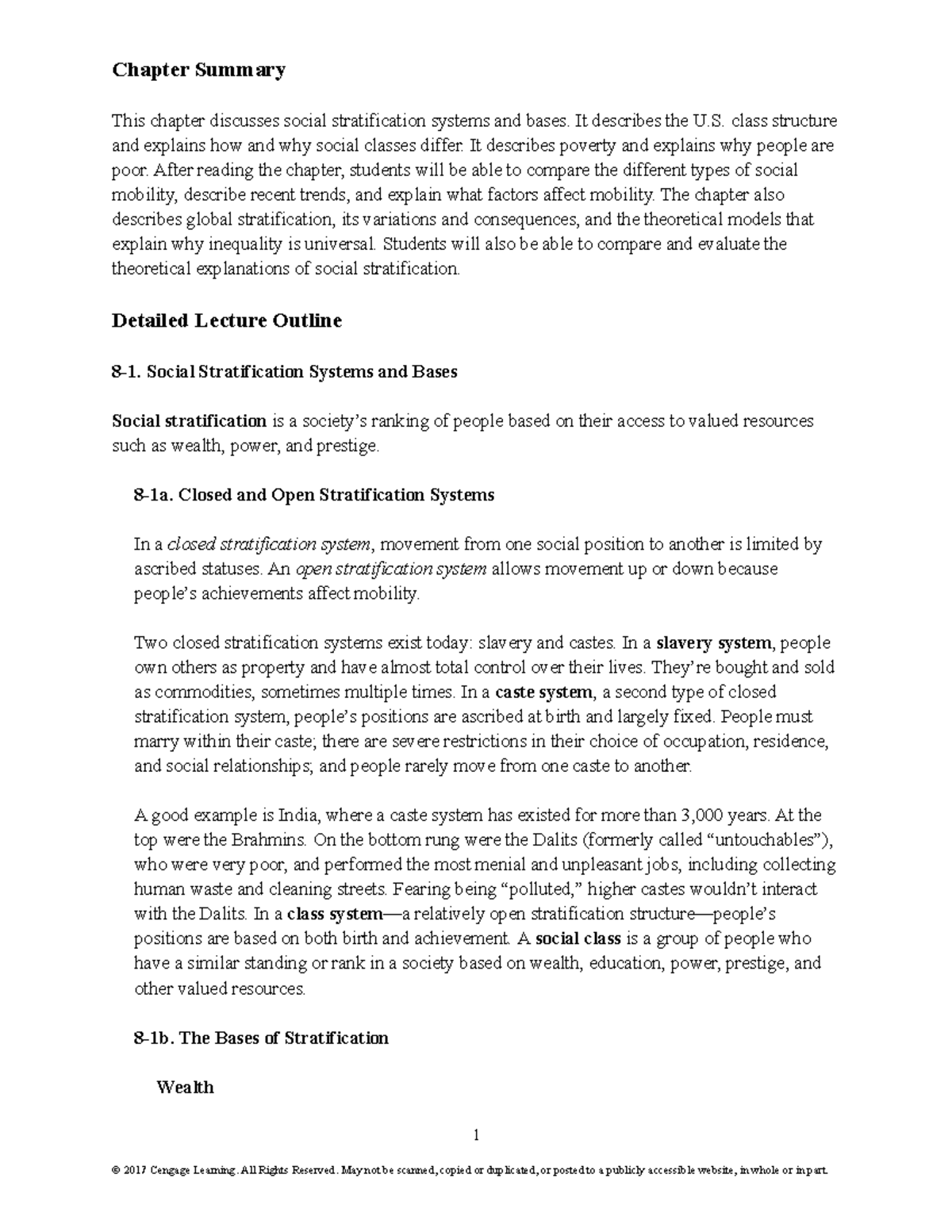 Ch 8 Notes - Chapter Summary This chapter discusses social ...