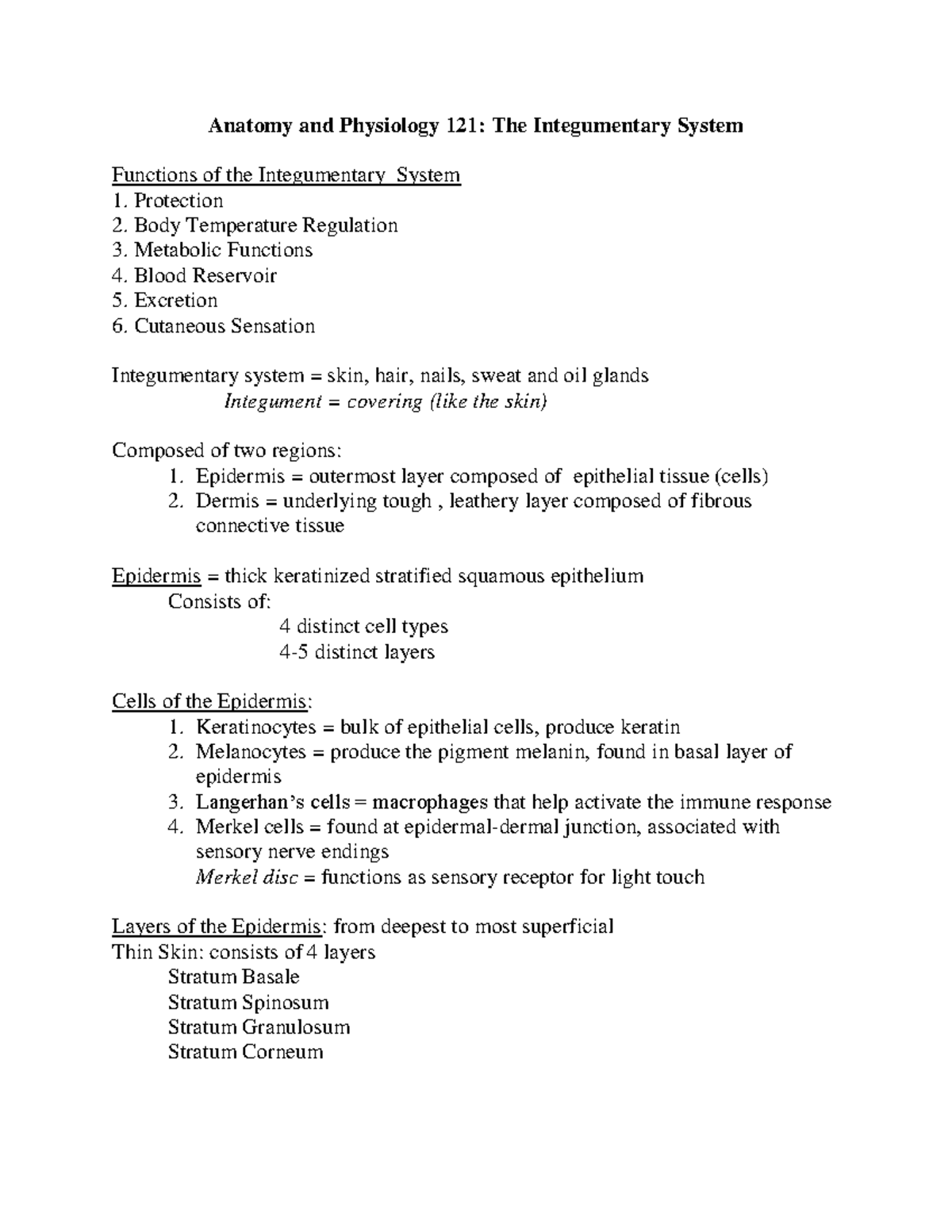 04 Anatomy and Physiology 121 The Integumentary System - Anatomy and ...