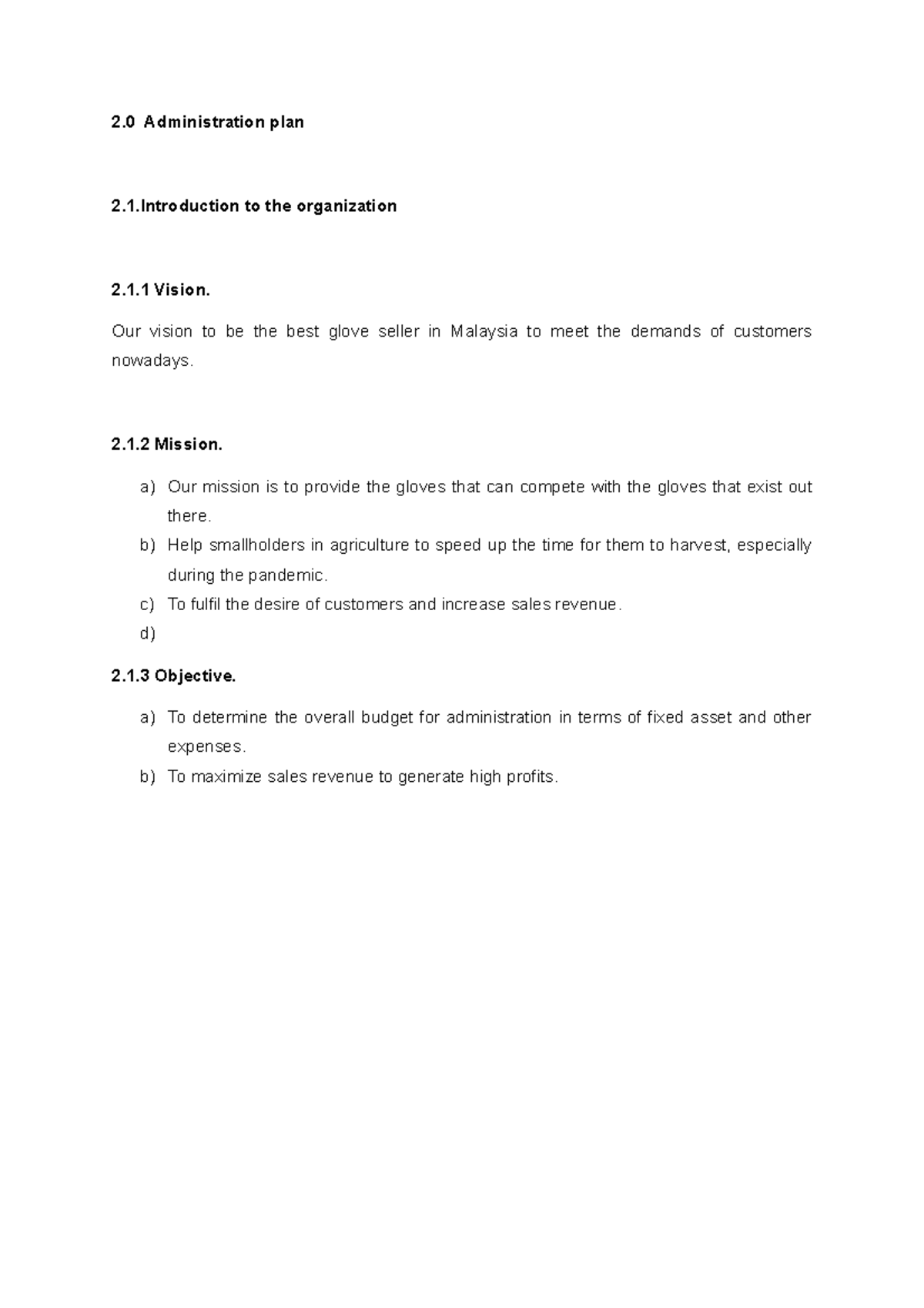 Admin ent student 1 - description - 2 Administration plan 2.1 to the ...