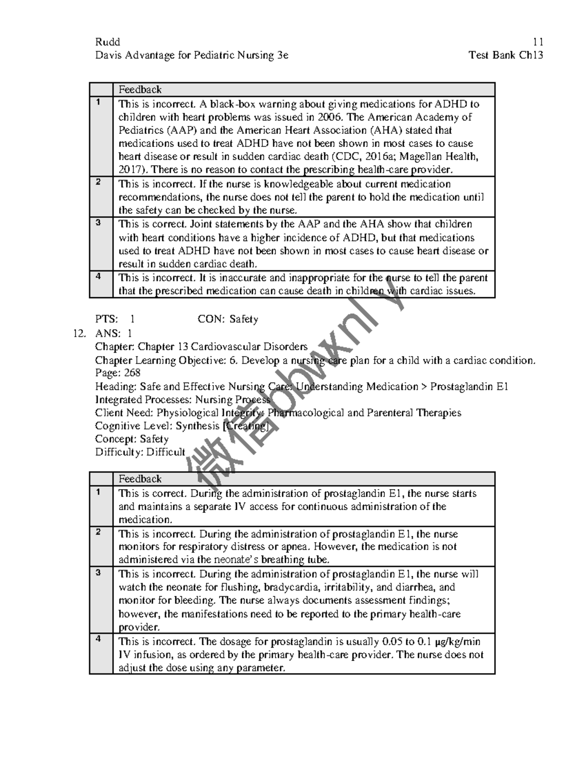 Test bank pediatric nursing critical components of nursing care 3rd ...