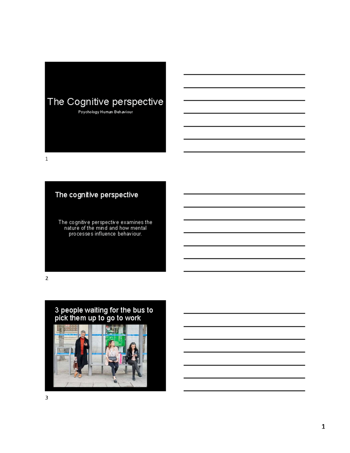 PDF - WEEK 1 lecture slides - The Cognitive perspective ...