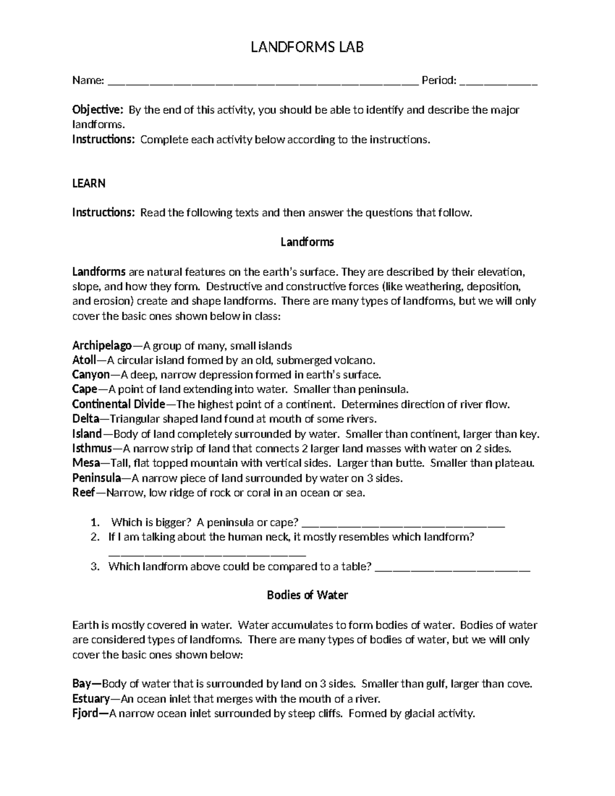 Landforms+Lab - El aeropuerto ujjjj - Name ...