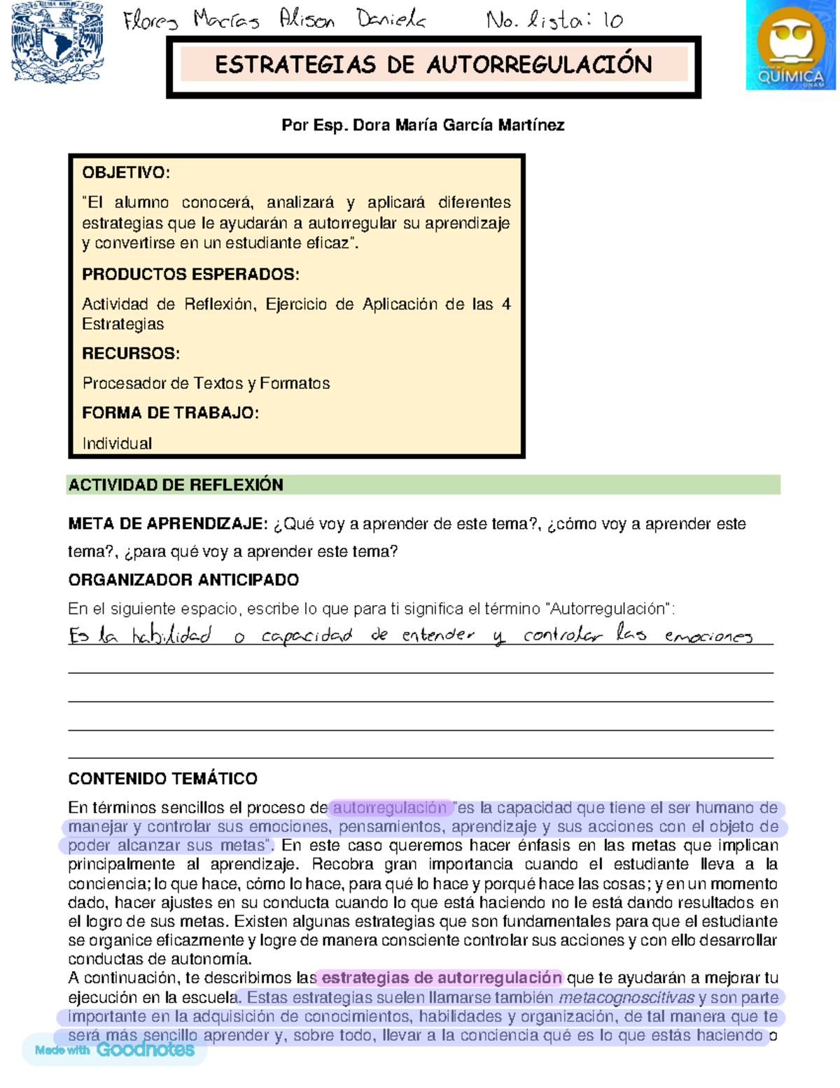 Estrategías de autorregulación - Por Esp. Dora María García Martínez ...
