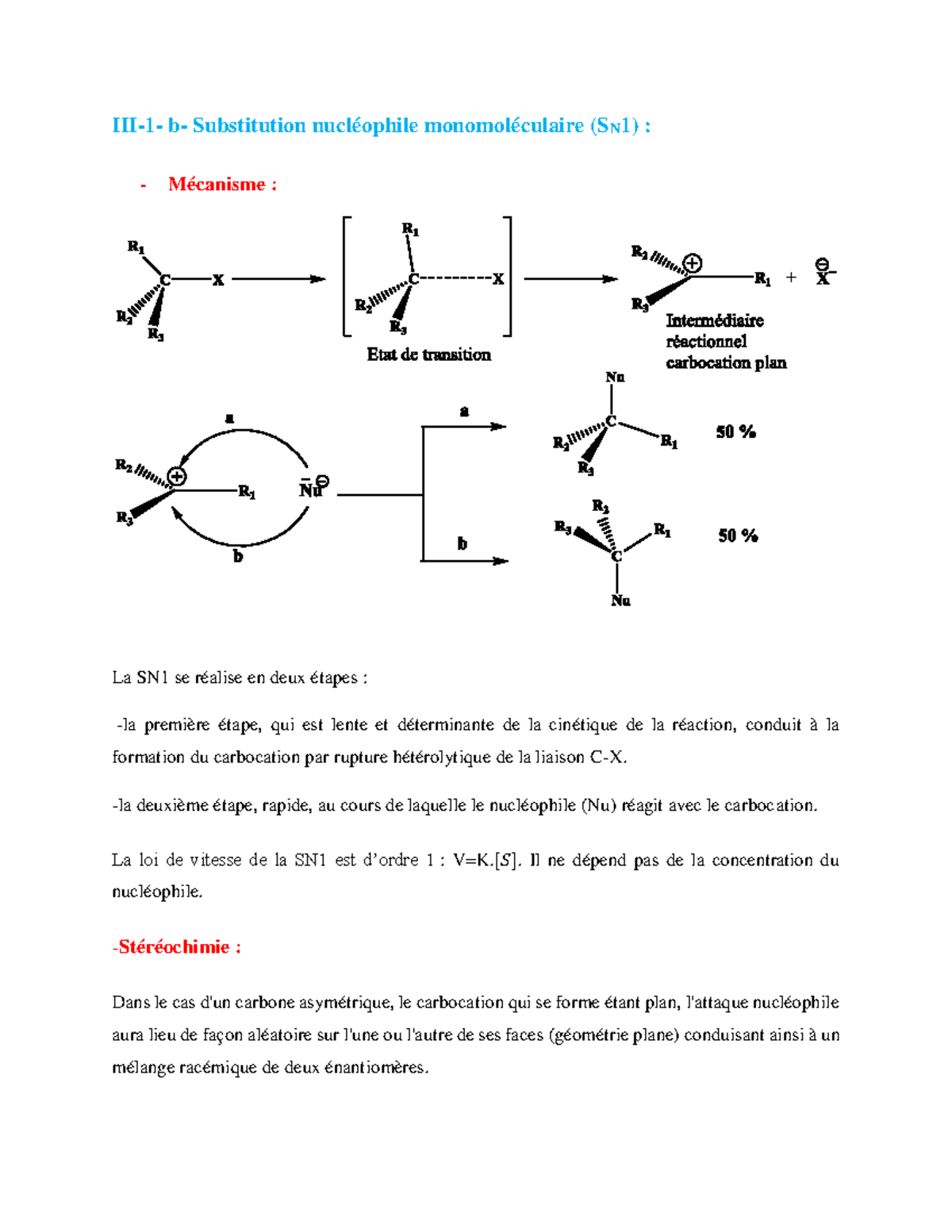 Chapitre 5 2 chimie général - III-1- b- Substitution nucléophile ...