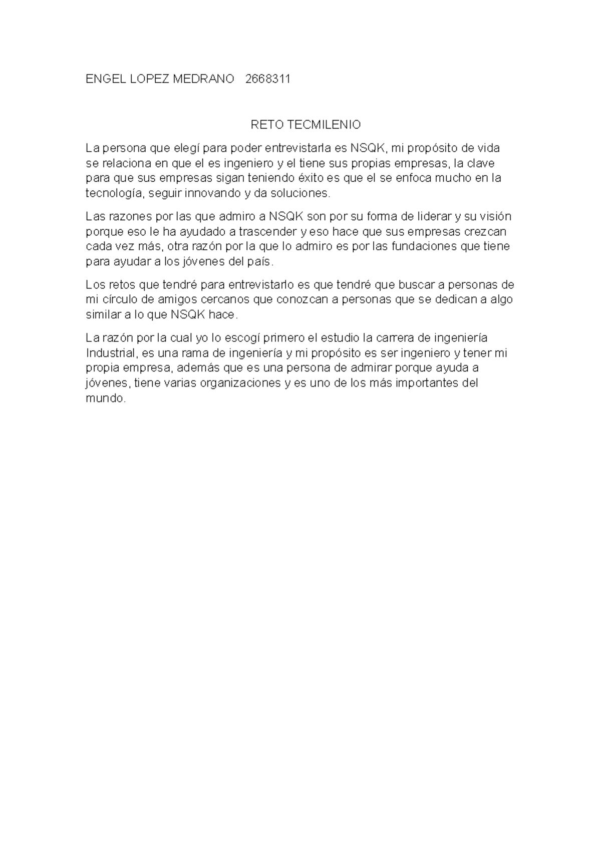 Reto tecmilenio - 660gb - ENGEL LOPEZ MEDRANO 2668311 RETO TECMILENIO ...