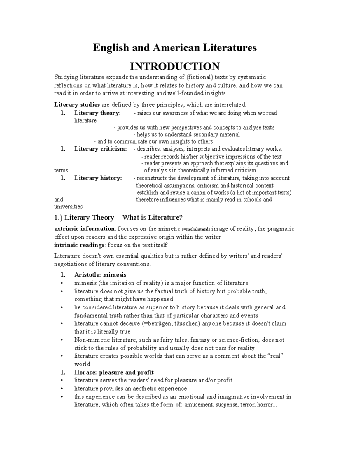 1542963884394 Literature-Zusammenfassung - English and American ...