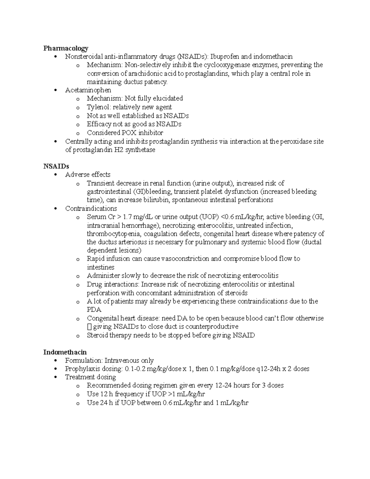 Cardio Exam 2 Part 32 - Pharmacology Nonsteroidal anti-inflammatory ...