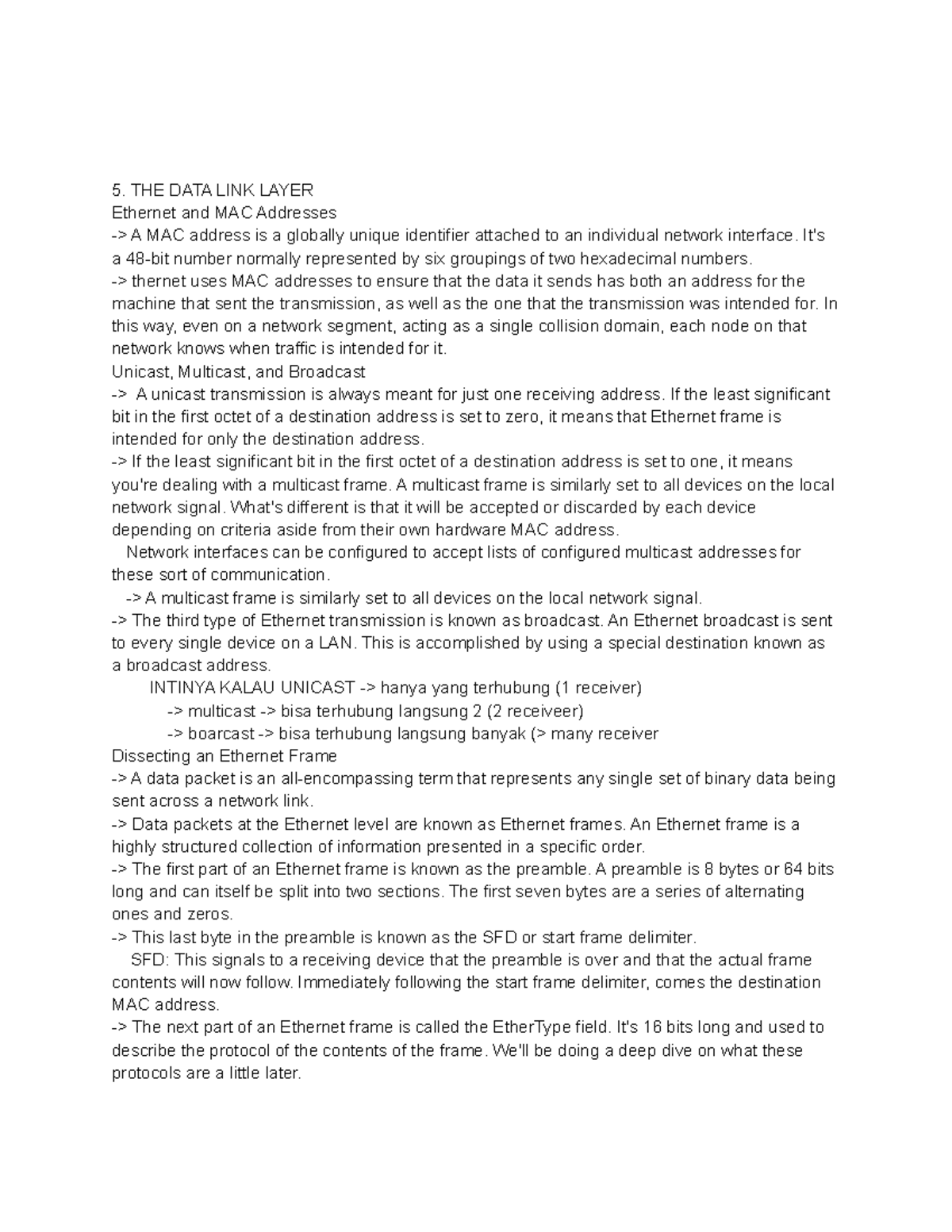 Computer Networking - 4 - 5. THE DATA LINK LAYER Ethernet and MAC ...