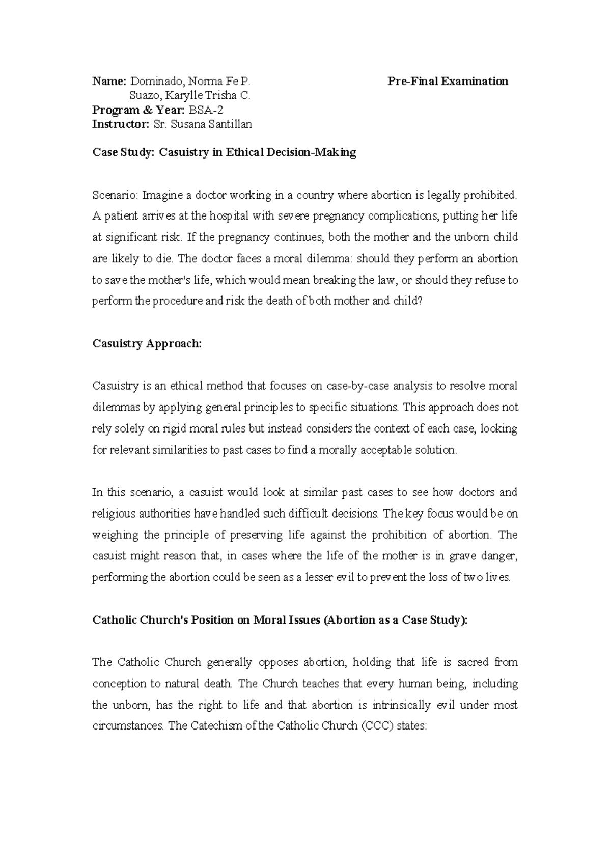 PRE- Final-EXAM- SA Reled - Name: Dominado, Norma Fe P. Pre-Final ...