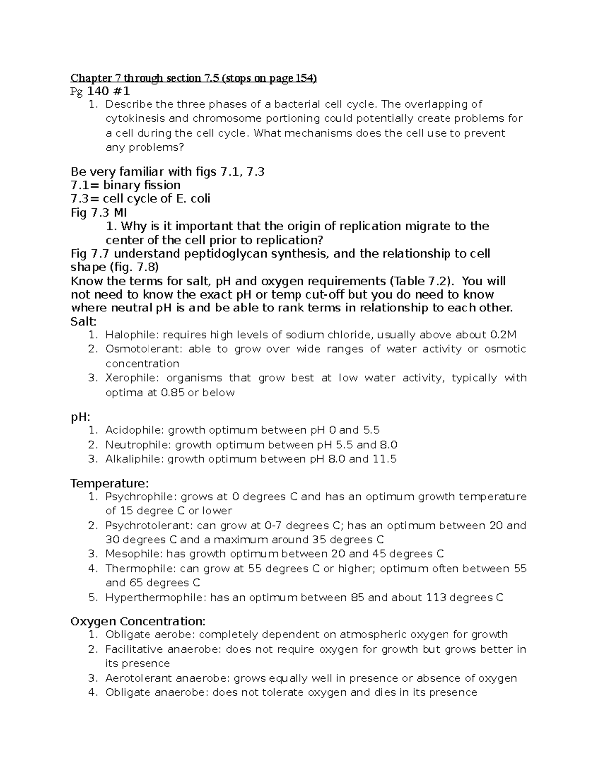 Micro ch 7 - study guide for 7 - Chapter 7 through section 7 (stops on ...