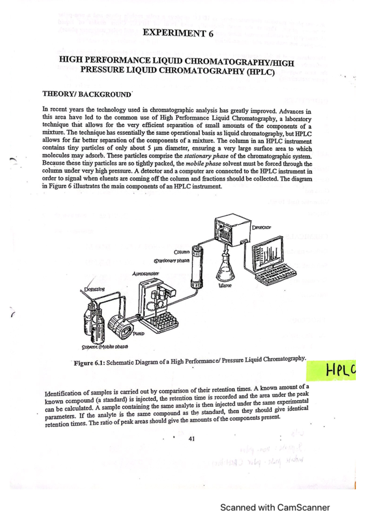 HPLC - HPLC lab manual - Food analysis - Studocu