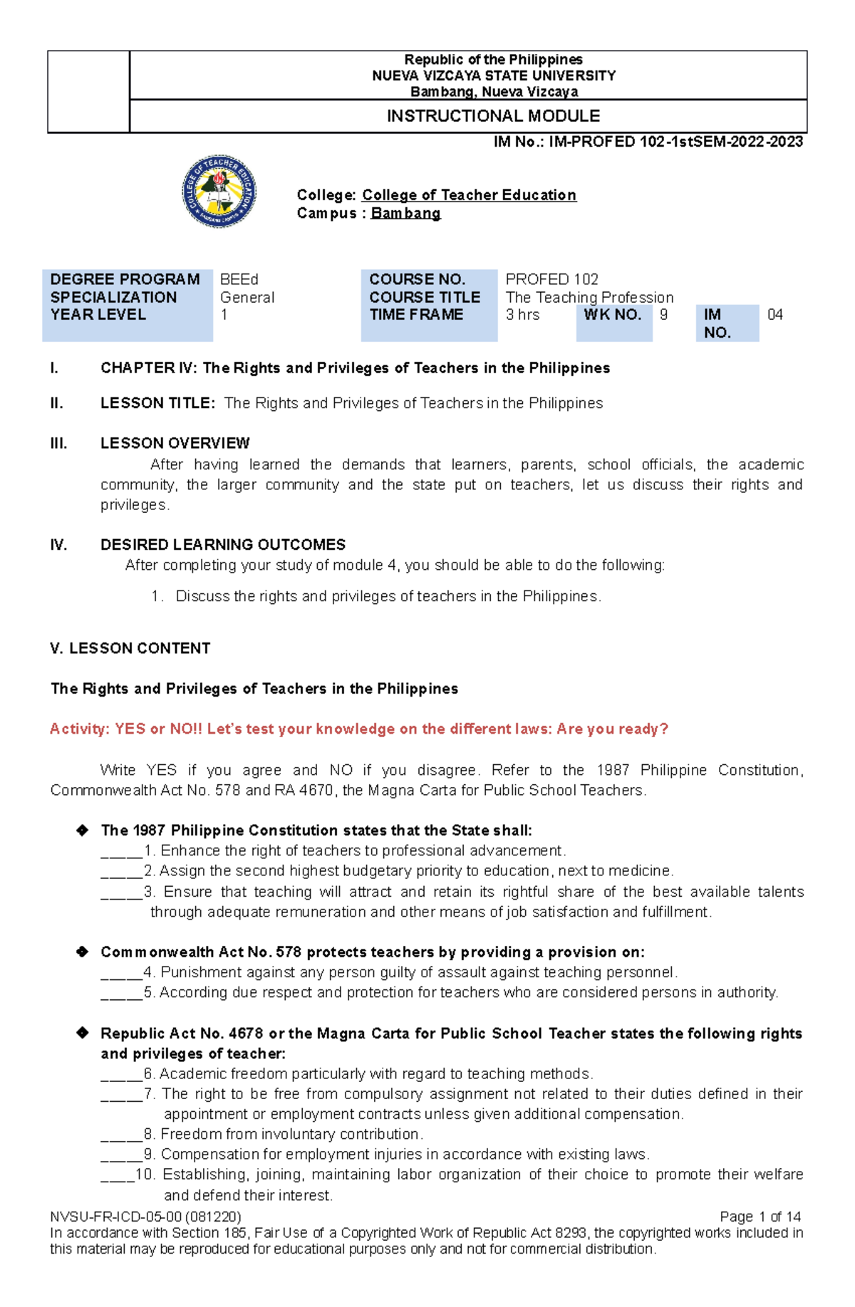 Prof Ed-102-Instructional-Module-4 - NUEVA VIZCAYA STATE UNIVERSITY ...