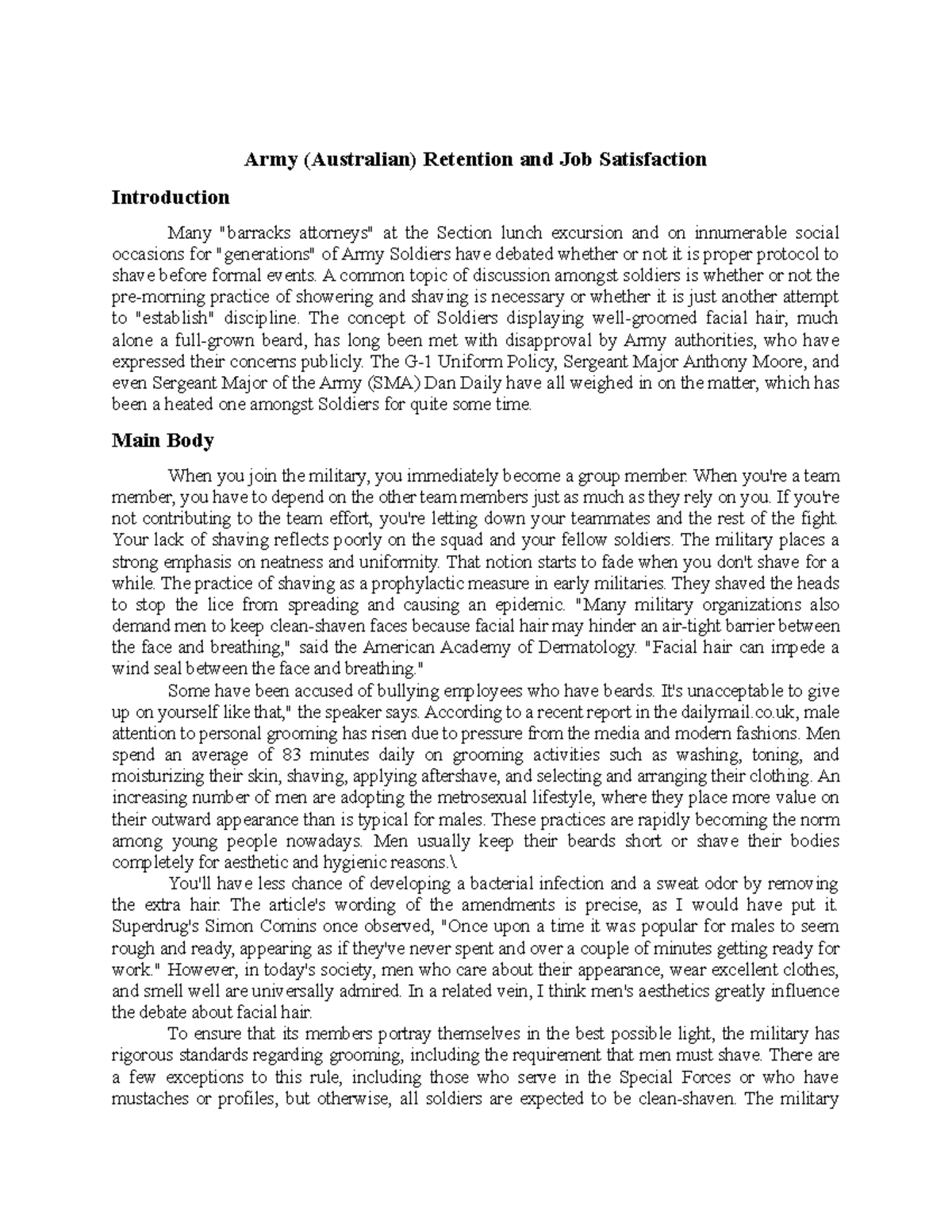 Army - this will help you alot - Army (Australian) Retention and Job ...