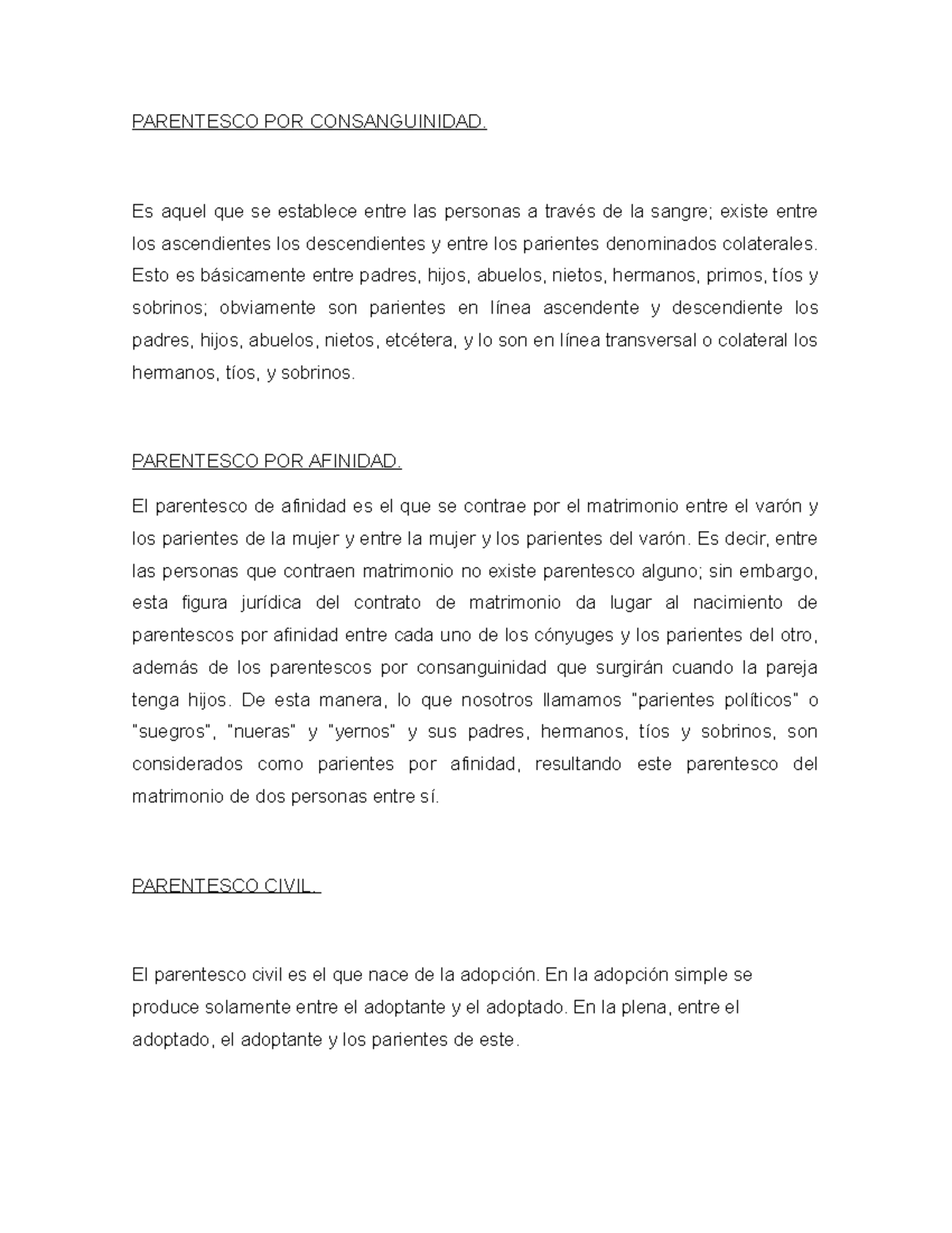 Parentesco POR Consanguinidad - PARENTESCO POR CONSANGUINIDAD. Es aquel ...