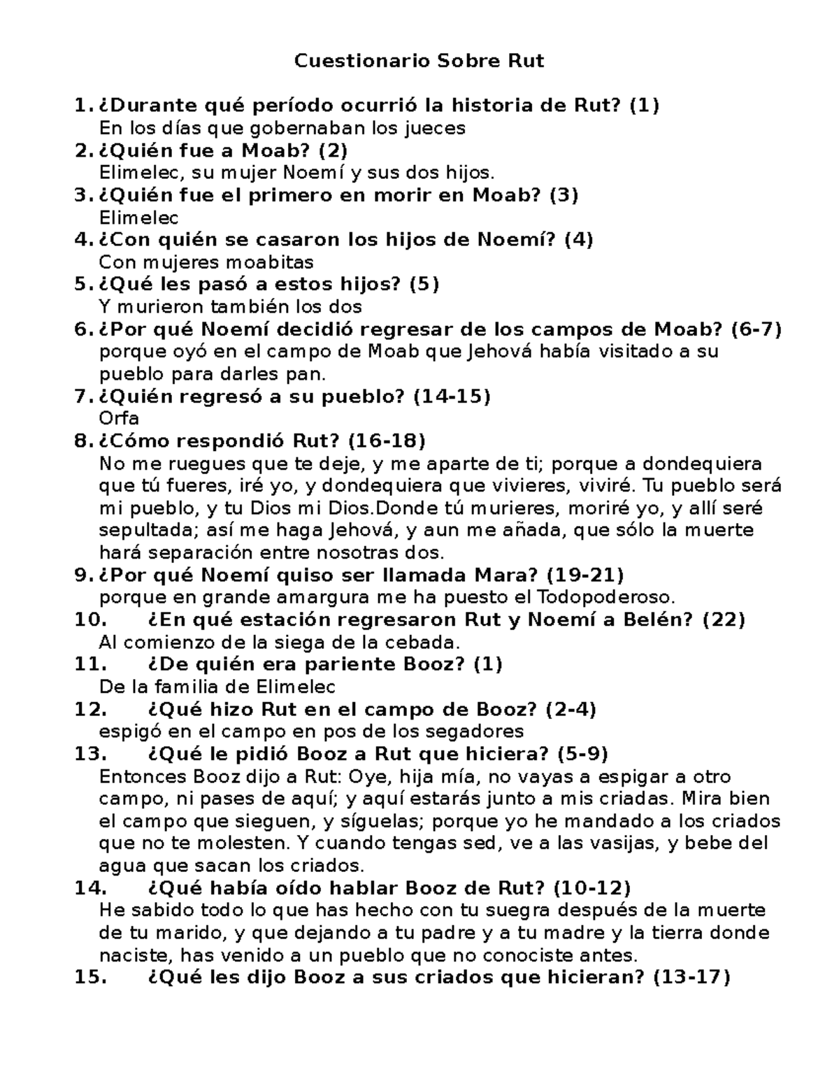 Cuestionario Sobre Rut - Cuestionario Sobre Rut ¿Durante qué período ...