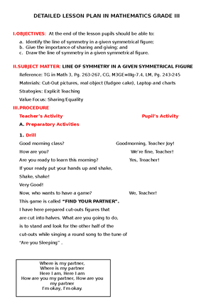 Lesson PLAN IN Grade 3 ESP - BANGHAY-ARALIN SA ESP GRADE III I. LAYUNIN ...