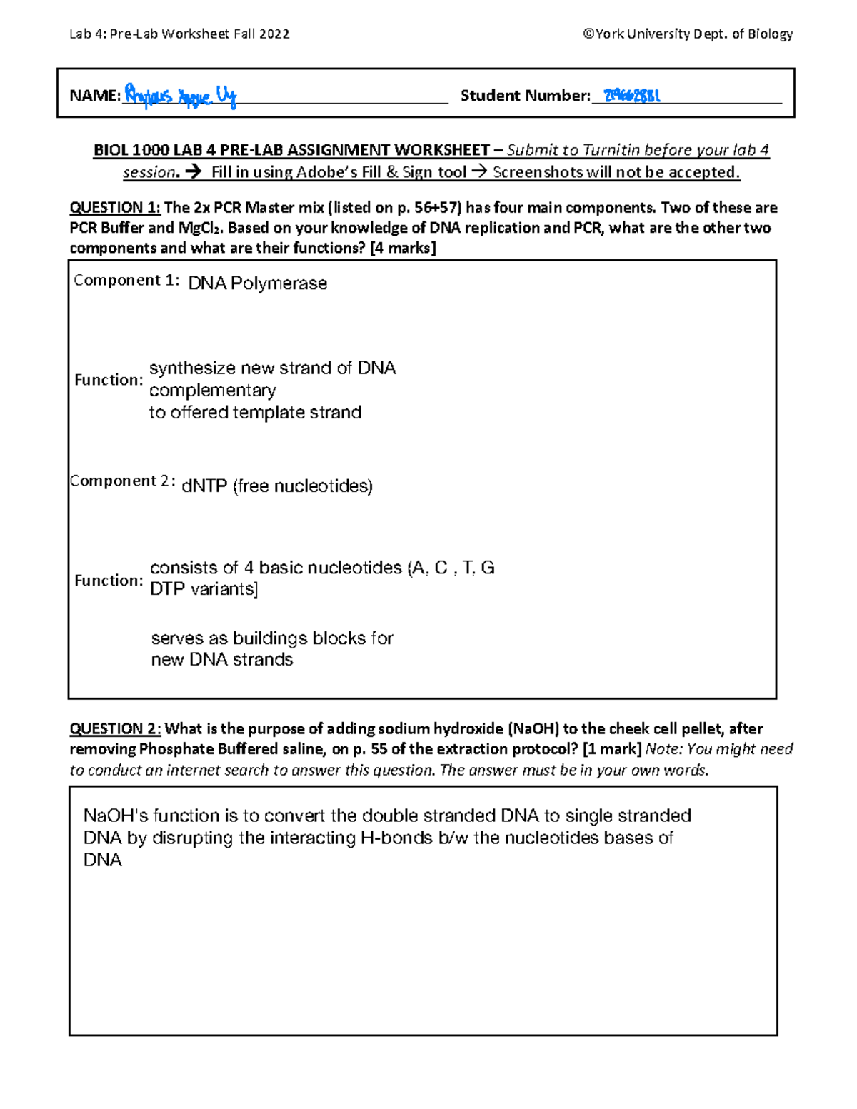 Lab 4 Pre-Lab Worksheet Fall 2022 - Lab 4: Pre-Lab Worksheet Fall 2022 ©York University Dept. of ...