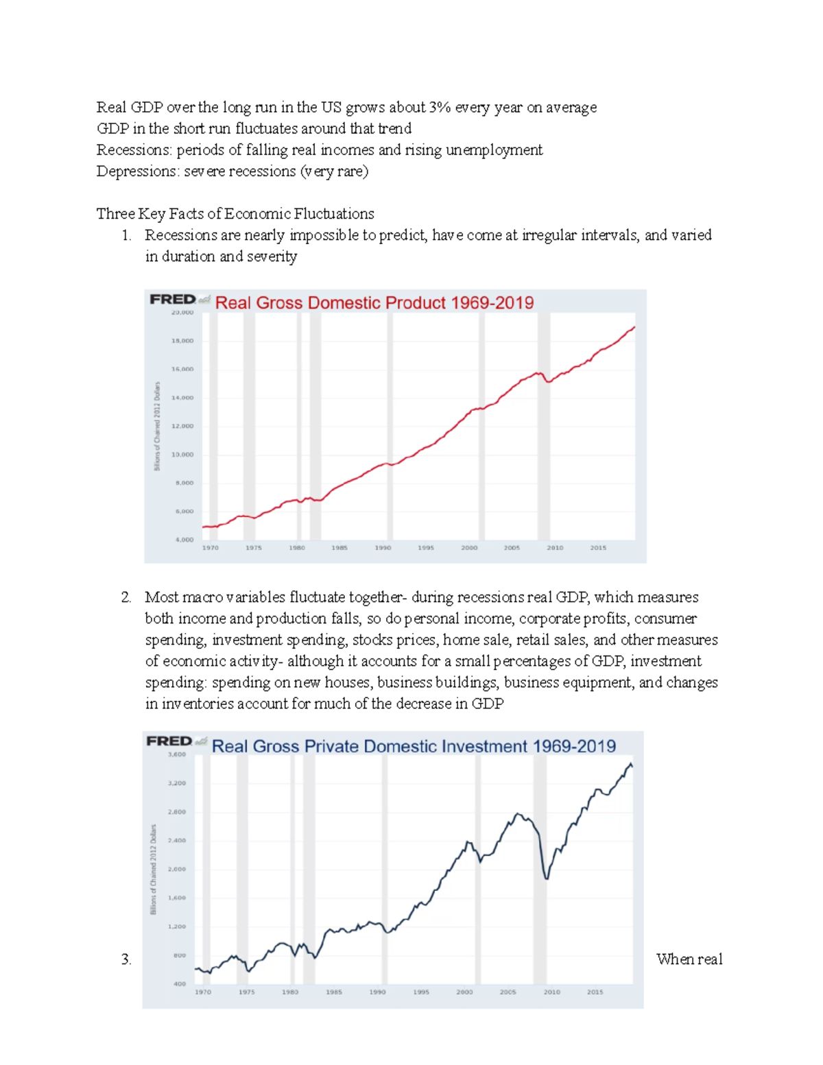 Module 11 Notes - Real GDP over the long run in the US grows about 3% ...