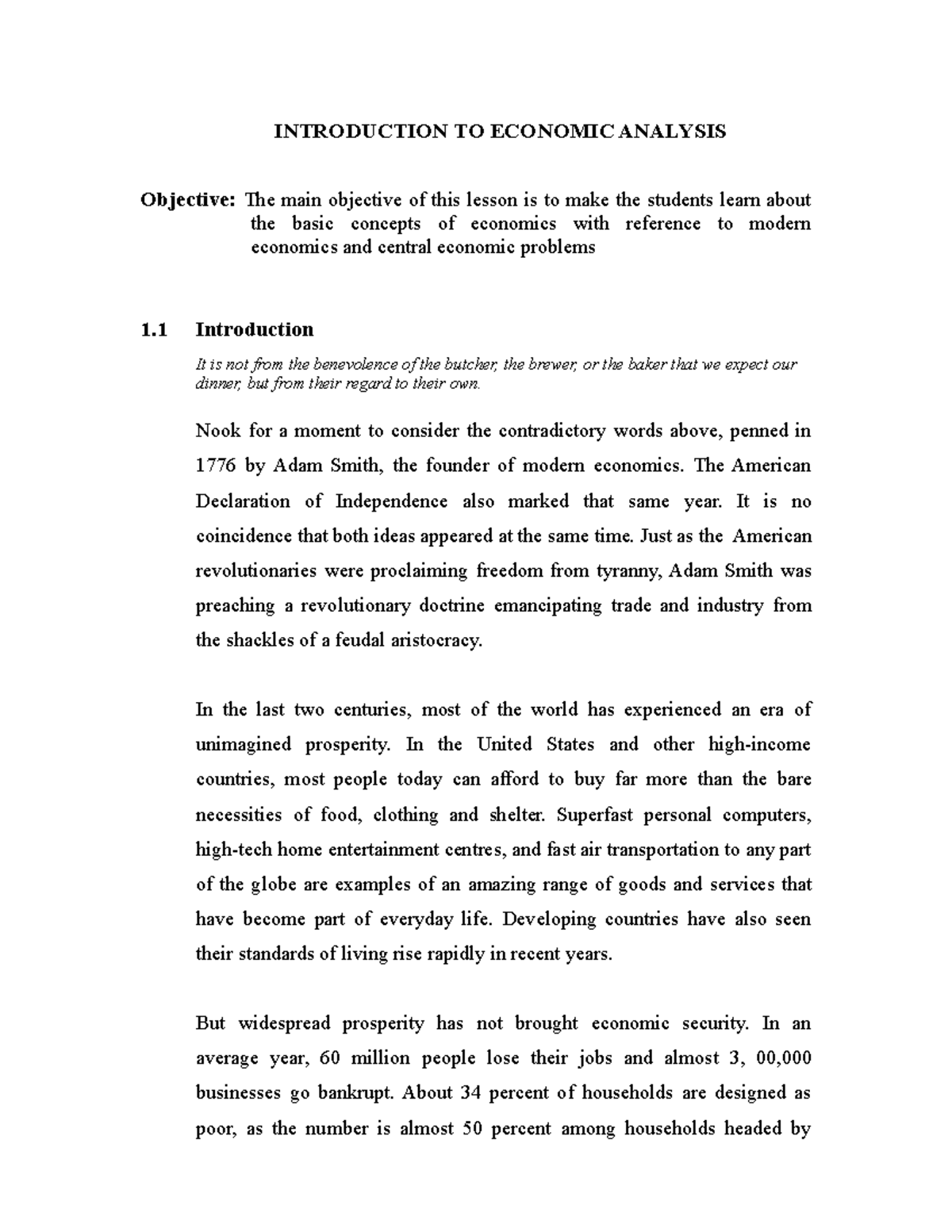 Methods of economic analysis - INTRODUCTION TO ECONOMIC ANALYSIS ...