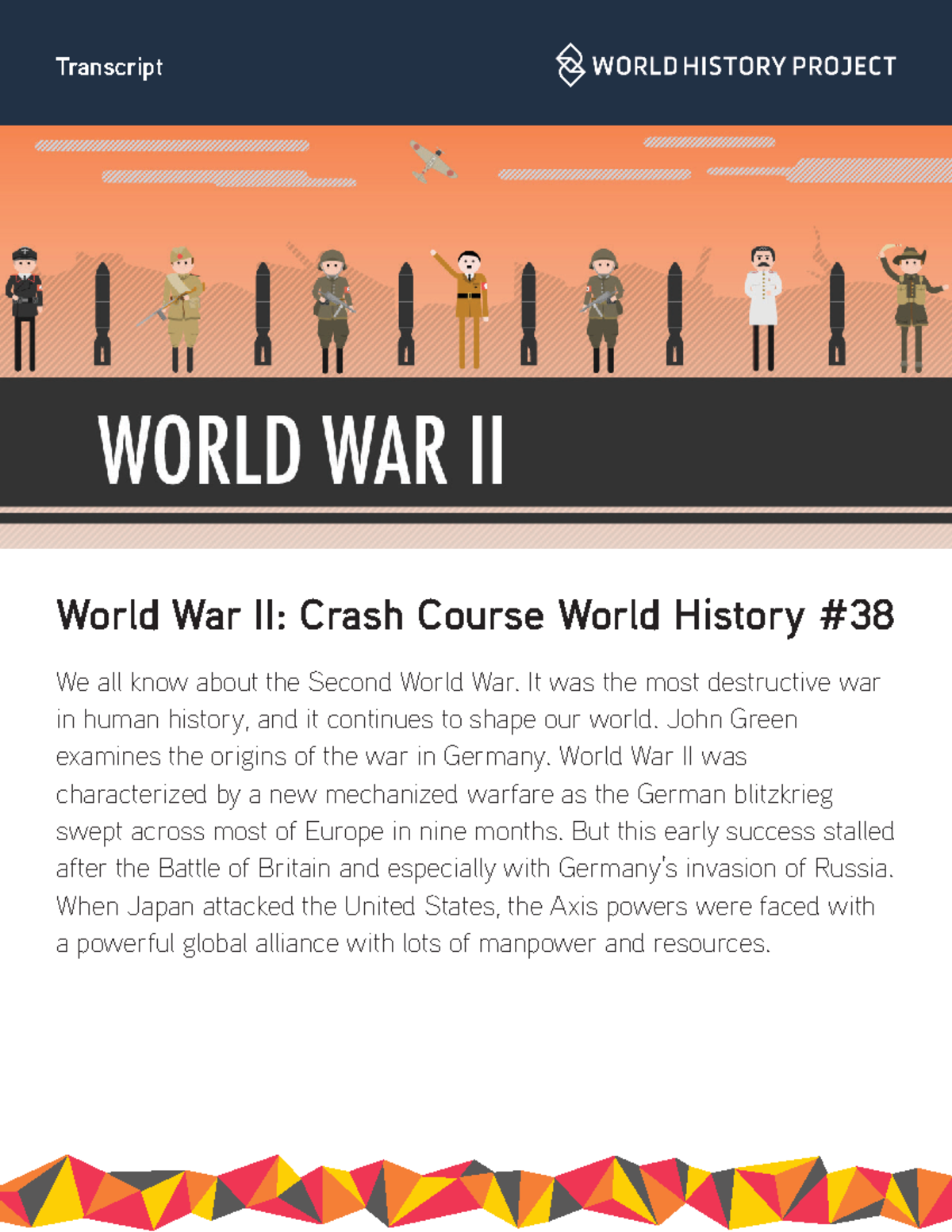 CC World War II CCWH 38 - aaa - World War II: Crash Course World ...
