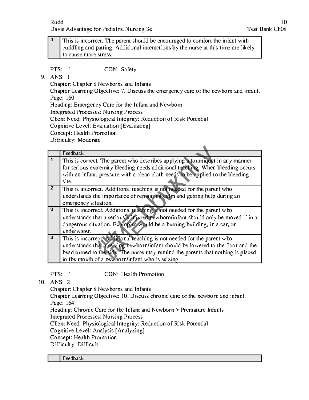 Test bank pediatric nursing critical components of nursing care 3rd ...