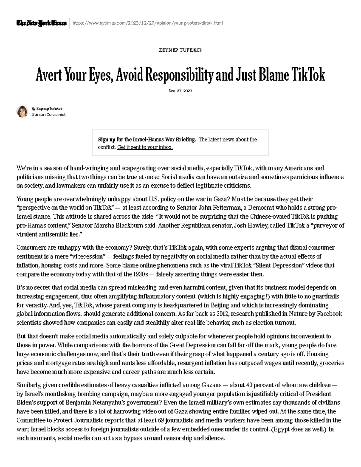 Opinion Tik Tok’s Influence on Young Voters Is No Simple Matter - The ...