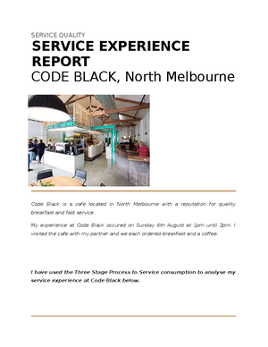 Hellenic museum example report - MKTG1053 Service Quality Hellenic ...