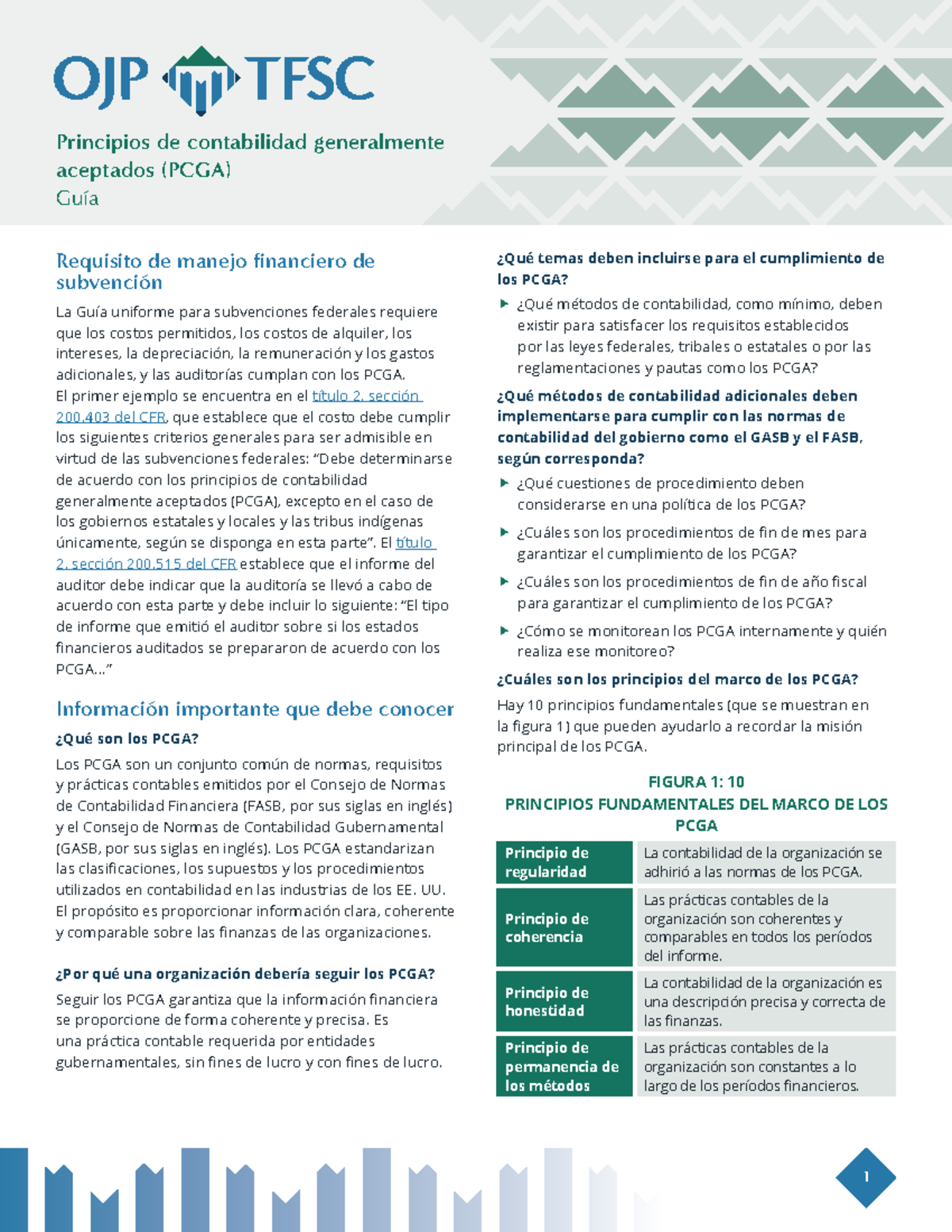 GAPP Guide Sheet Espanol - 1 Principios de contabilidad generalmente ...