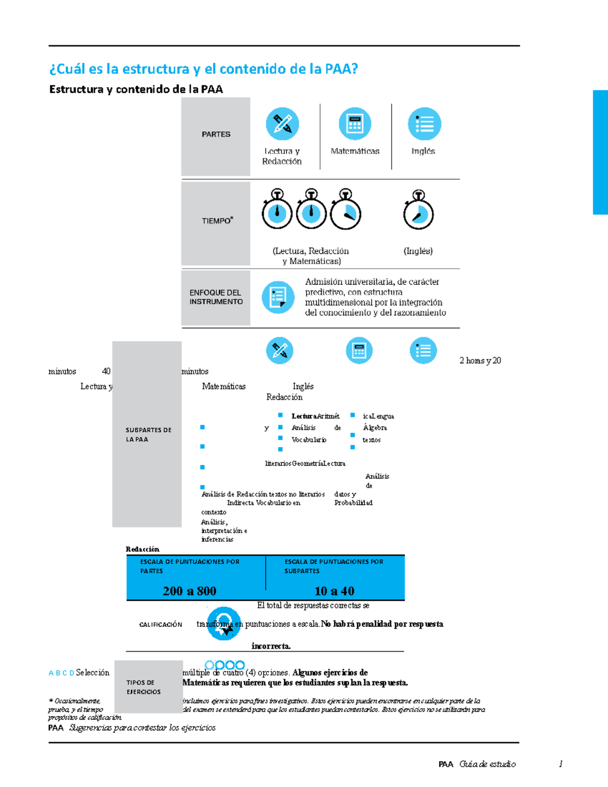 Guia de estudios PAA - Para ayudar - ¿Cuál es la estructura y el ...