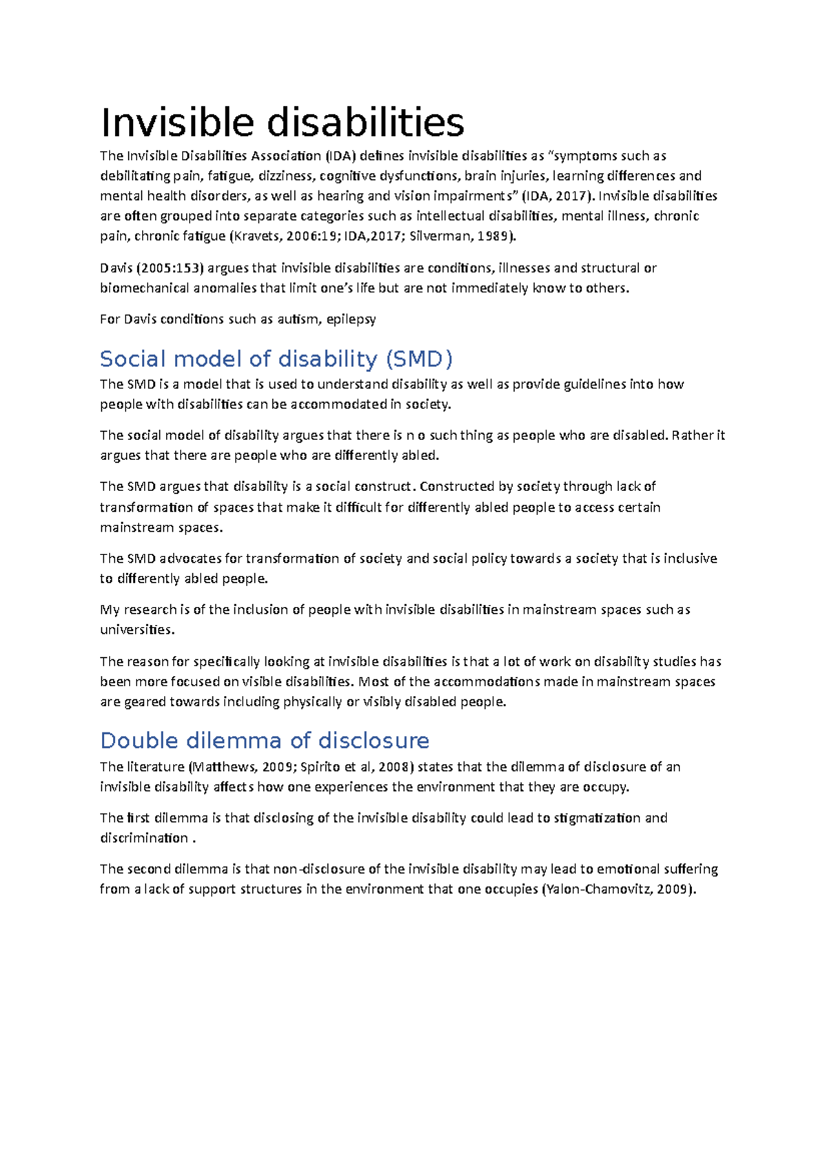 Invisible disabilities - Invisible disabilities are often grouped into ...