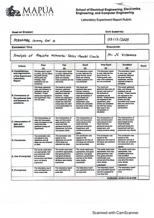 Expt 3 EE21 L 20232024 - Basic Electrical Engineering - Studocu