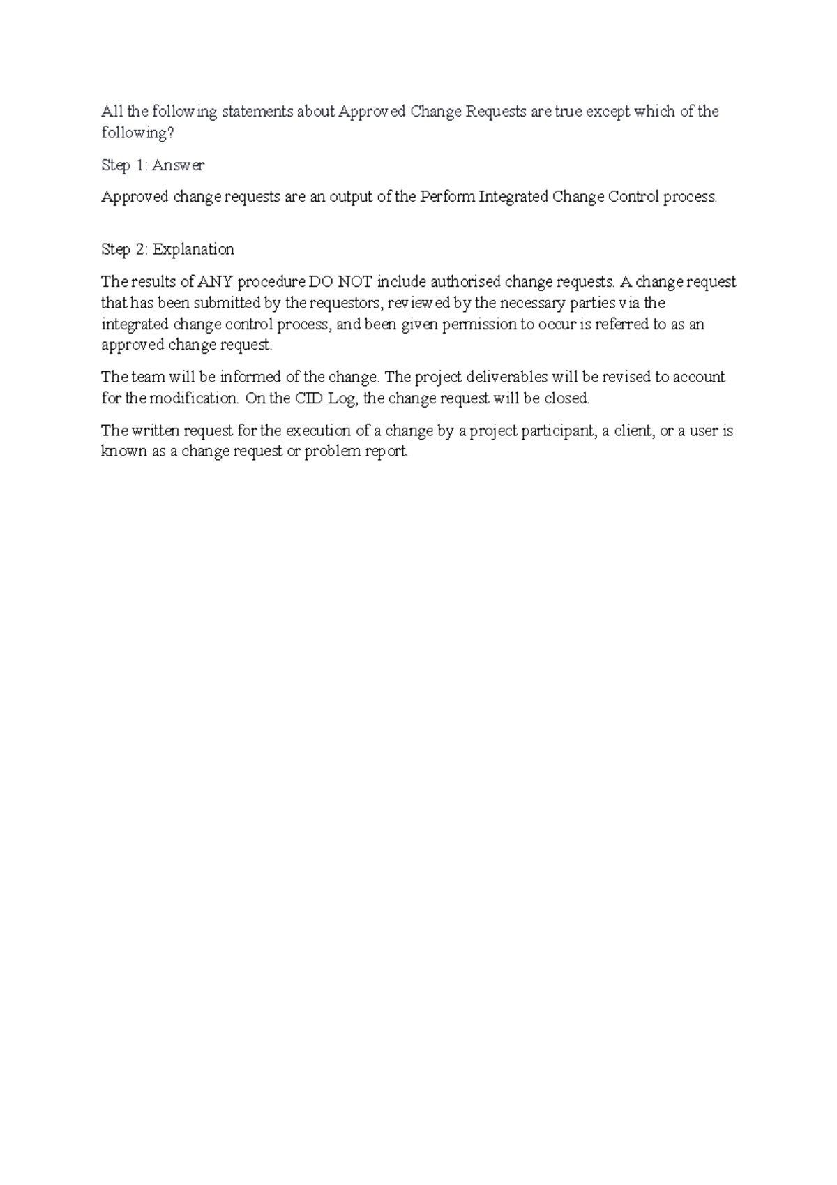 Approved Change Requests Related Question All The Following approved-change-requests-related-question-all-the-following