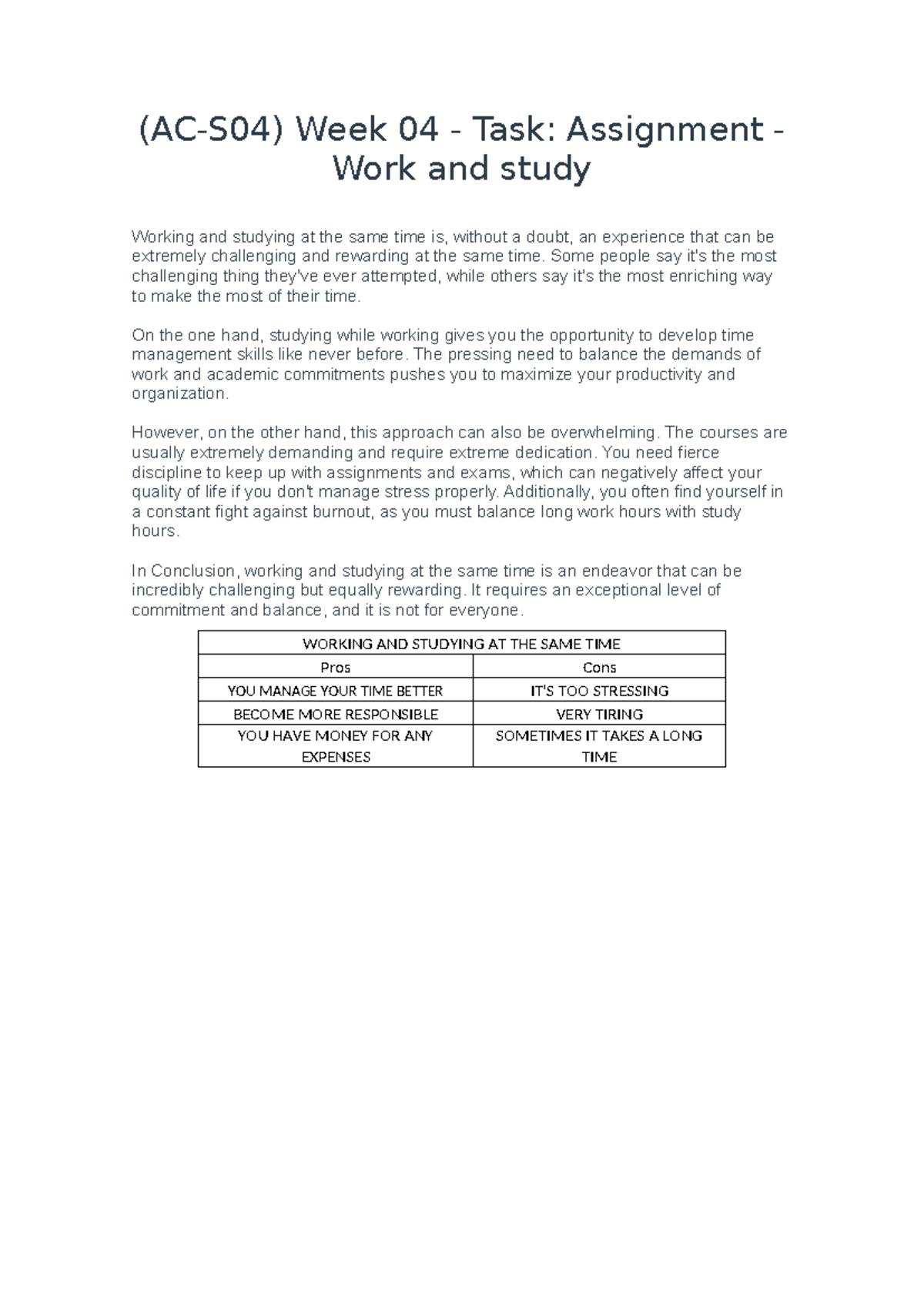 Semana 4 Vargas - ... - (AC-S04) Week 04 - Task: Assignment - Work and study Working and ...