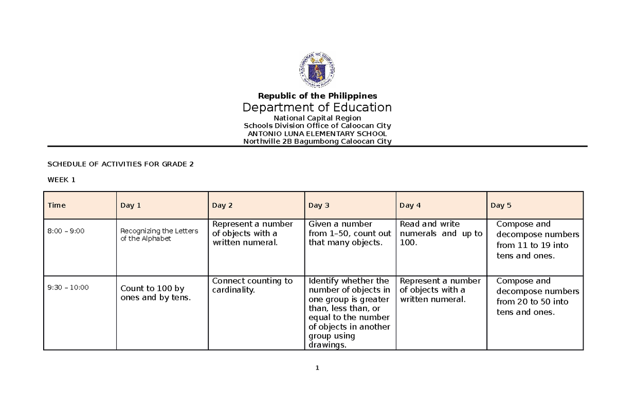 15-Day Literacy-Numeracy-Matrix-Program - Republic of the Philippines ...