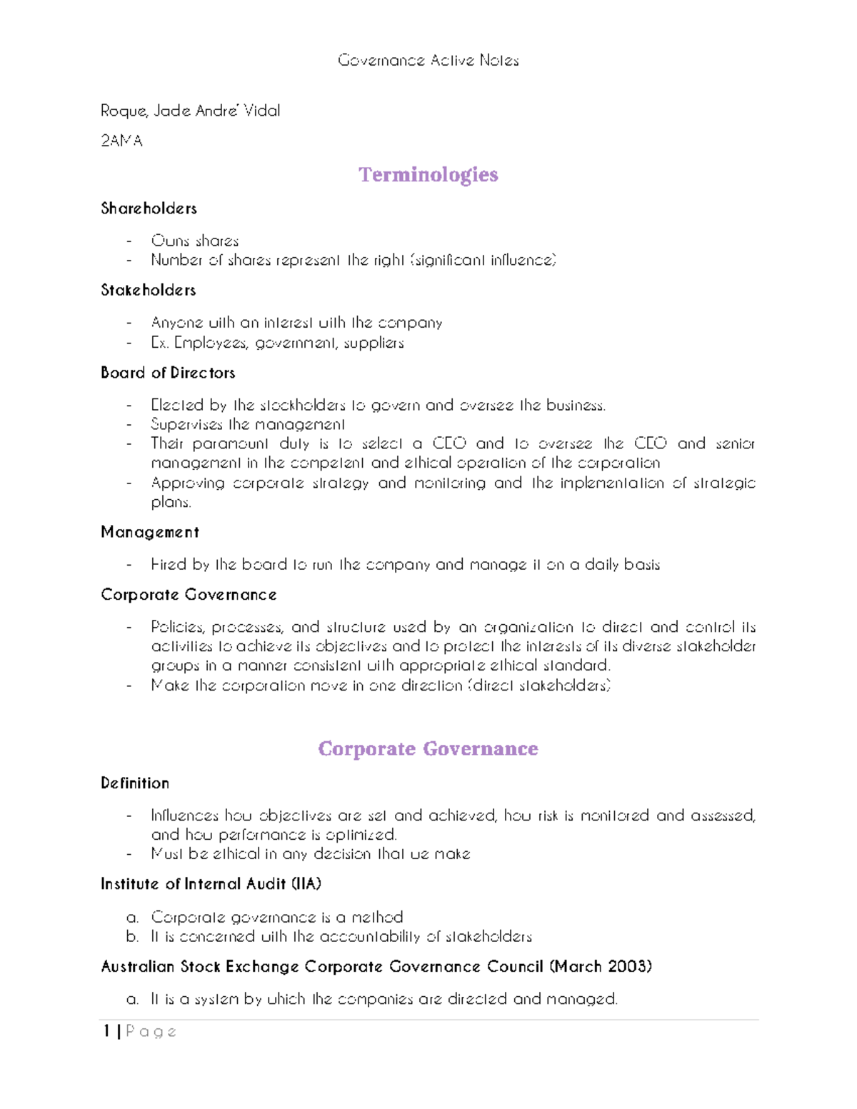 The Active Reading and Listening Notes of Jade Roque for Goveric ...