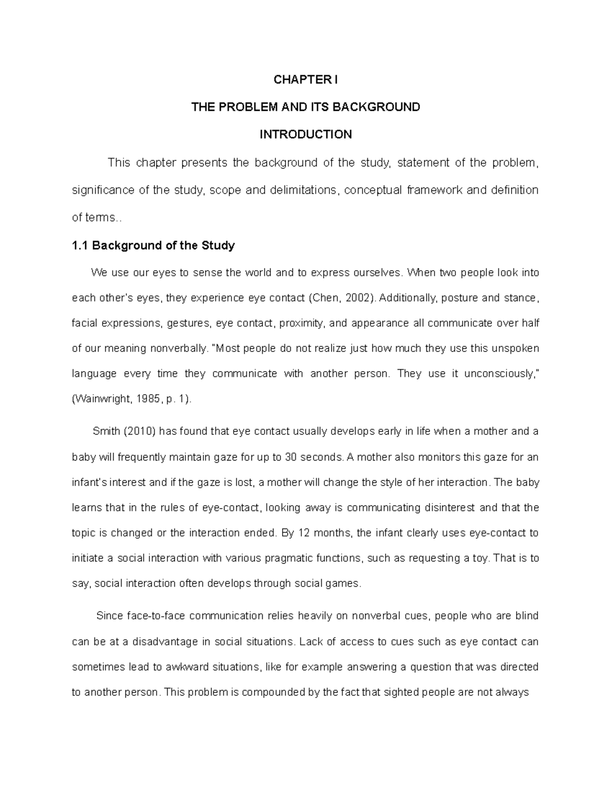 Research- Draft - CHAPTER I THE PROBLEM AND ITS BACKGROUND INTRODUCTION ...