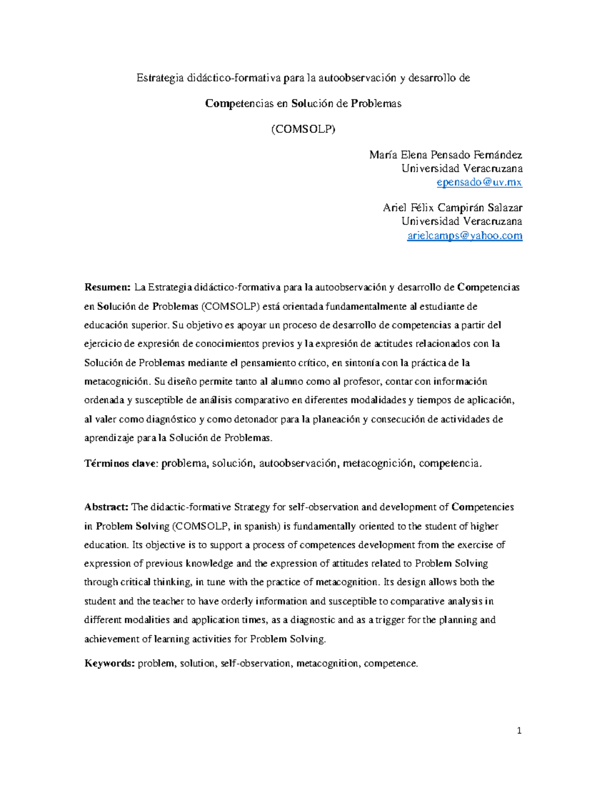 Pensado Campiran 2018- Libro de HPCC - Estrategia didáctico-formativa para la autoobservación y ...