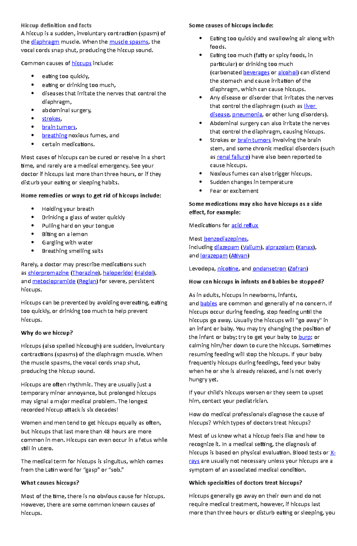 Hiccup definition and facts - Civil Law - SU - Studocu