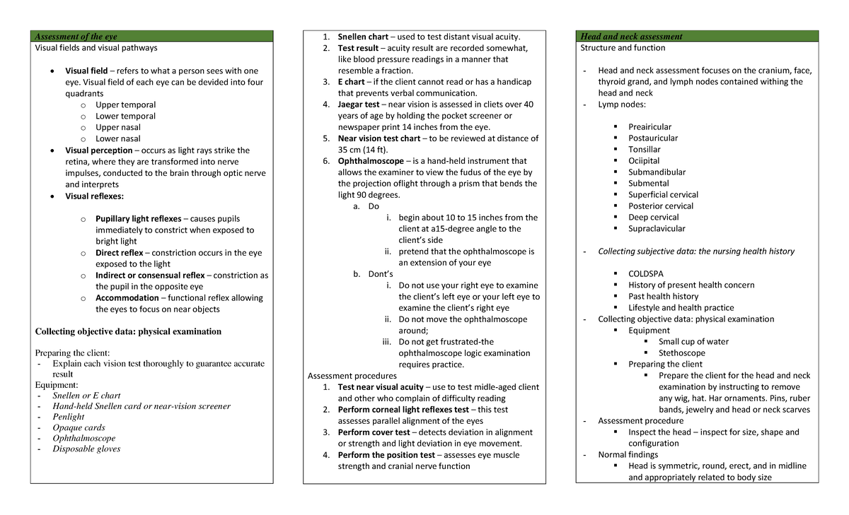Assessment of the eye - Assessment of the eye Visual fields and visual ...