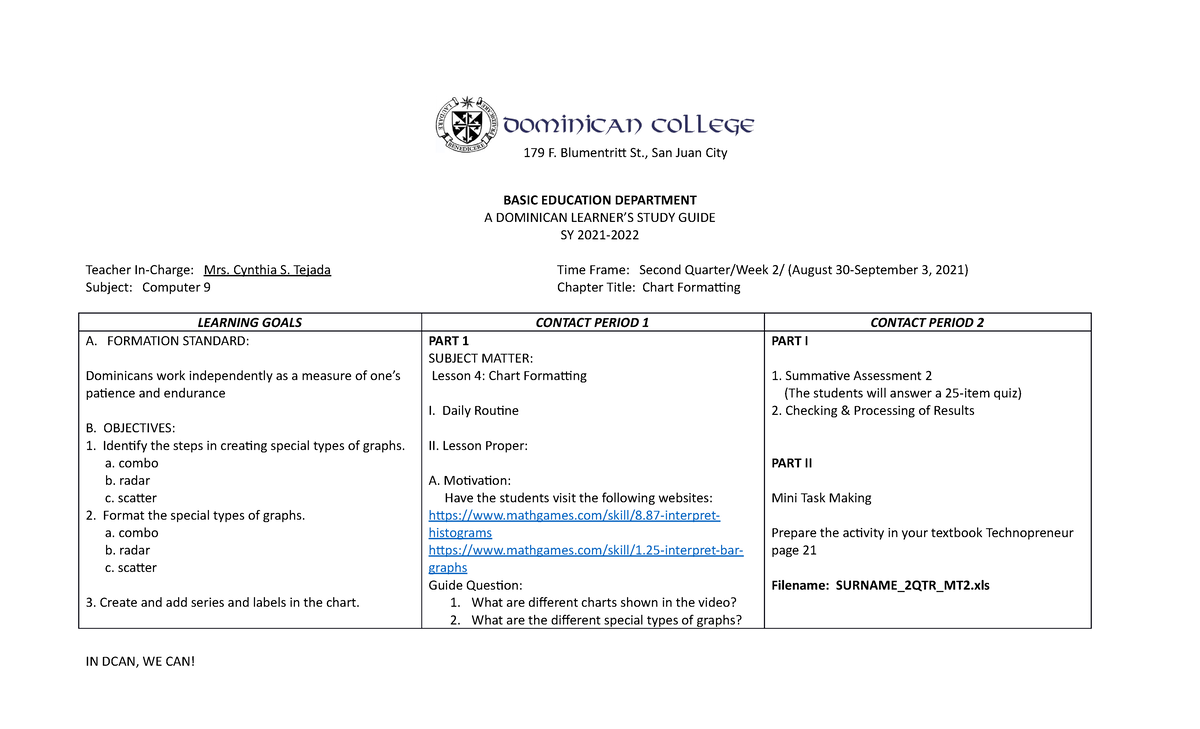 Computer 9 2 Ndqtr WK 2 - study guides - BASIC EDUCATION DEPARTMENT A ...