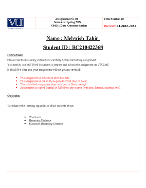 Template Sample Paper CS601 - Sample Paper FINALTERM EXAMINATION Fall ...