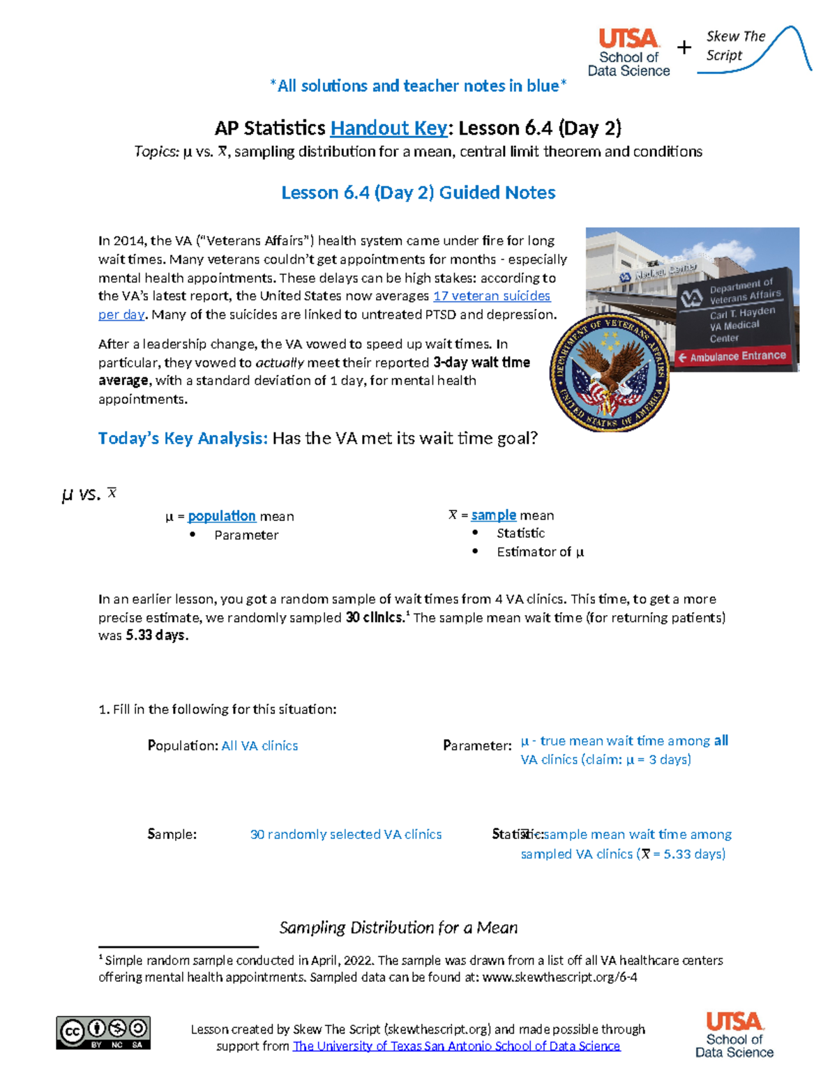 6.4.Day2.STS - Uuhh - + ####### All solutions and teacher notes in blue ...