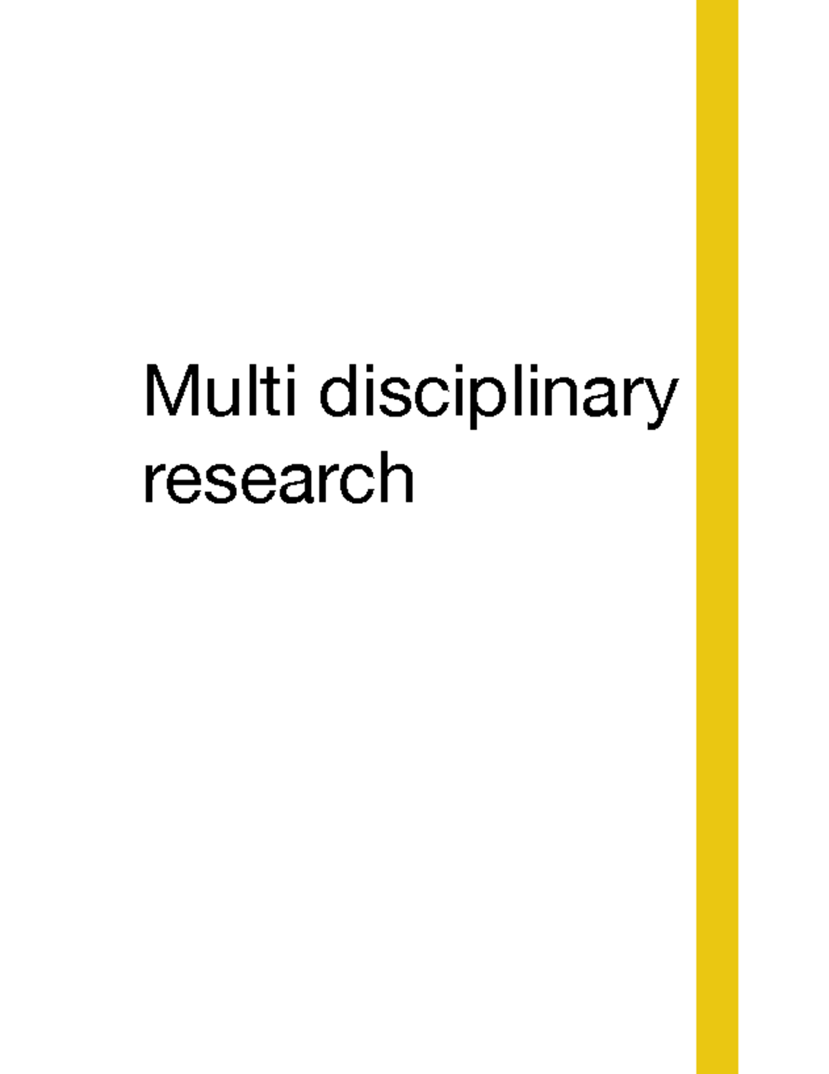 Multi Disciplinary Research - Multi disciplinary research Building ...