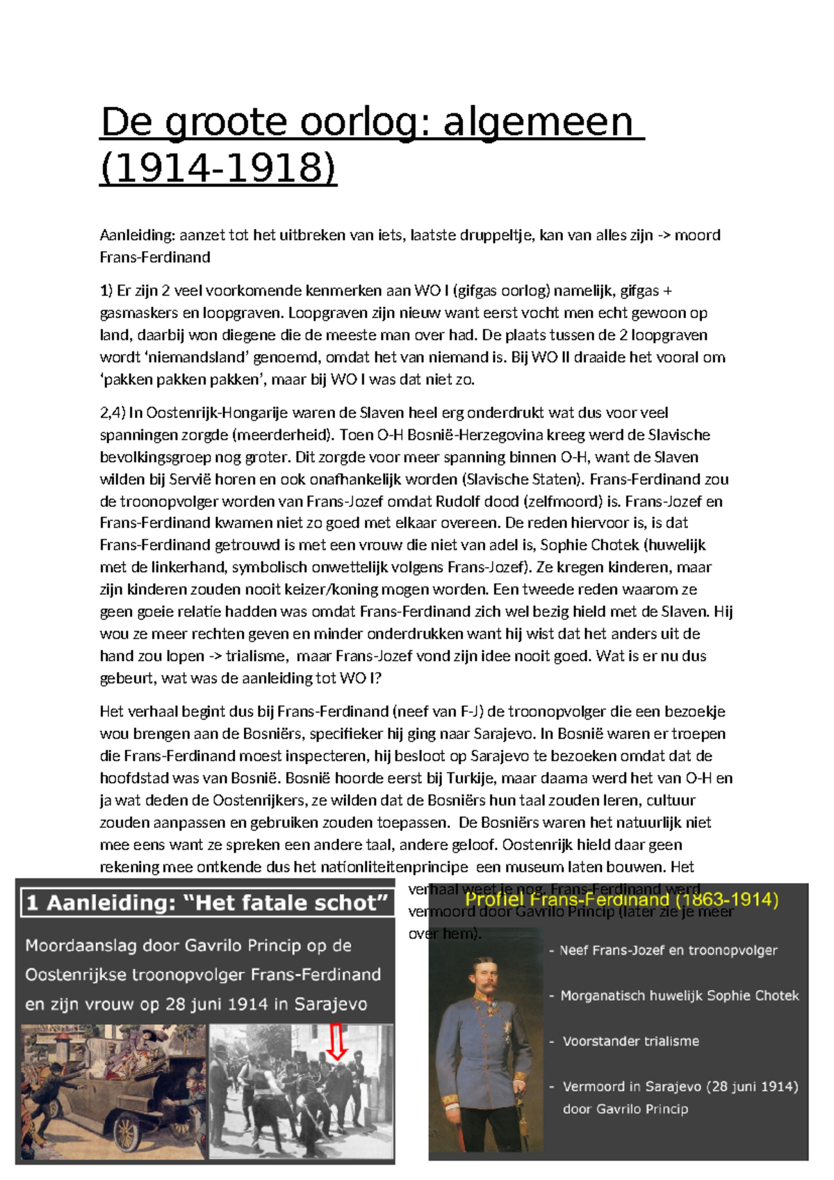 Geschiedenis de groote oorlog - De groote oorlog: algemeen (1914-1918 ...