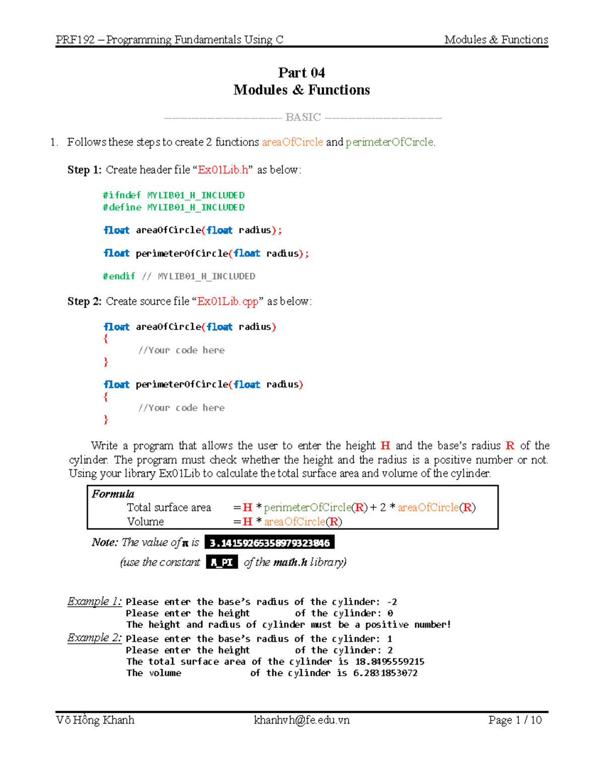 PRF192 04 Modules Functions - Part 04 Modules & Functions - BASIC - 1 ...