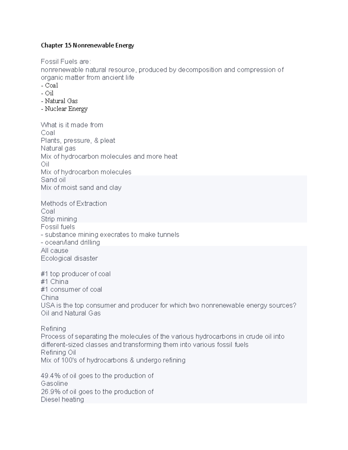 Enviromental Issues Chapter 15 Nonrenewable Energy - Chapter 15 ...