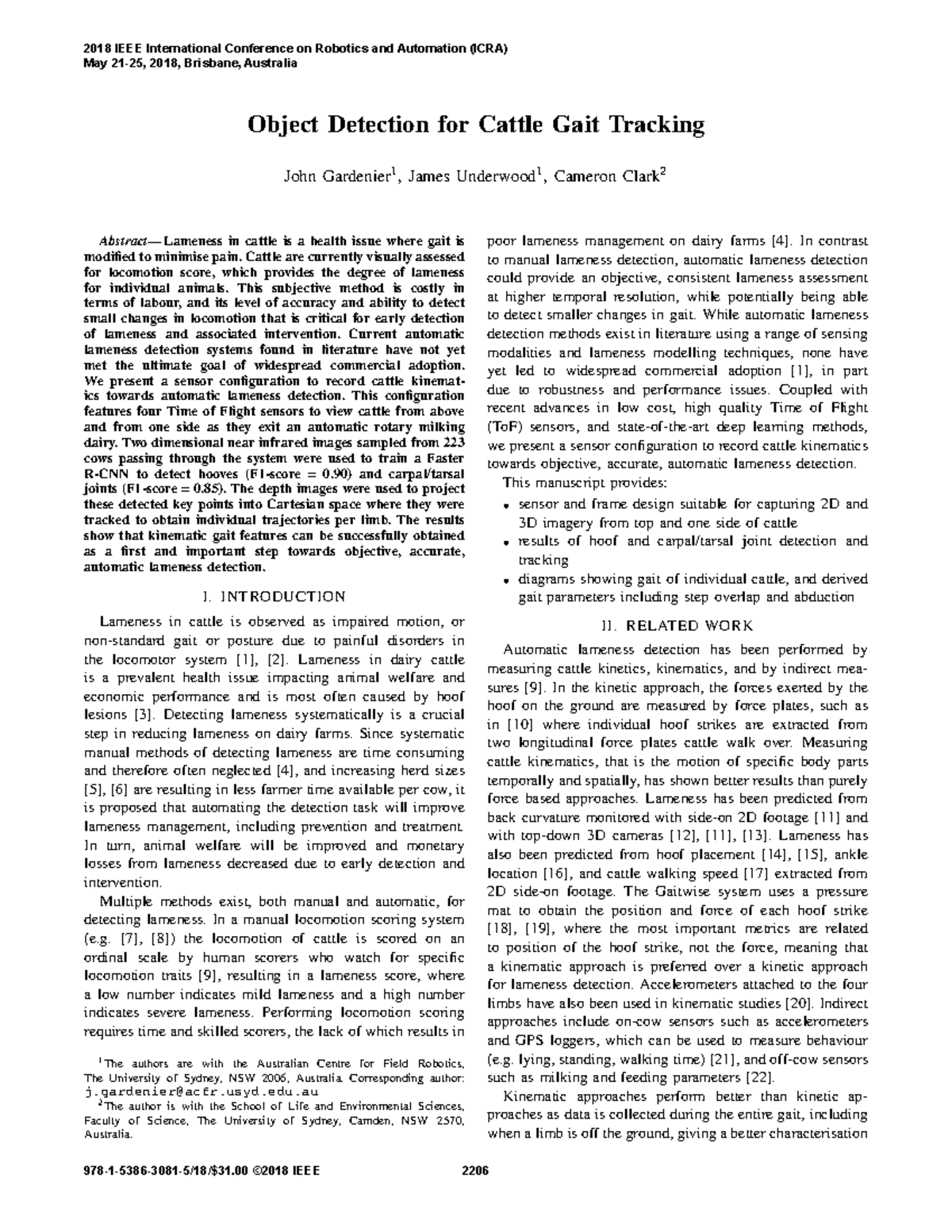 John gardenier object detection for cattle gait - Object Detection for Cattle Gait Tracking John ...