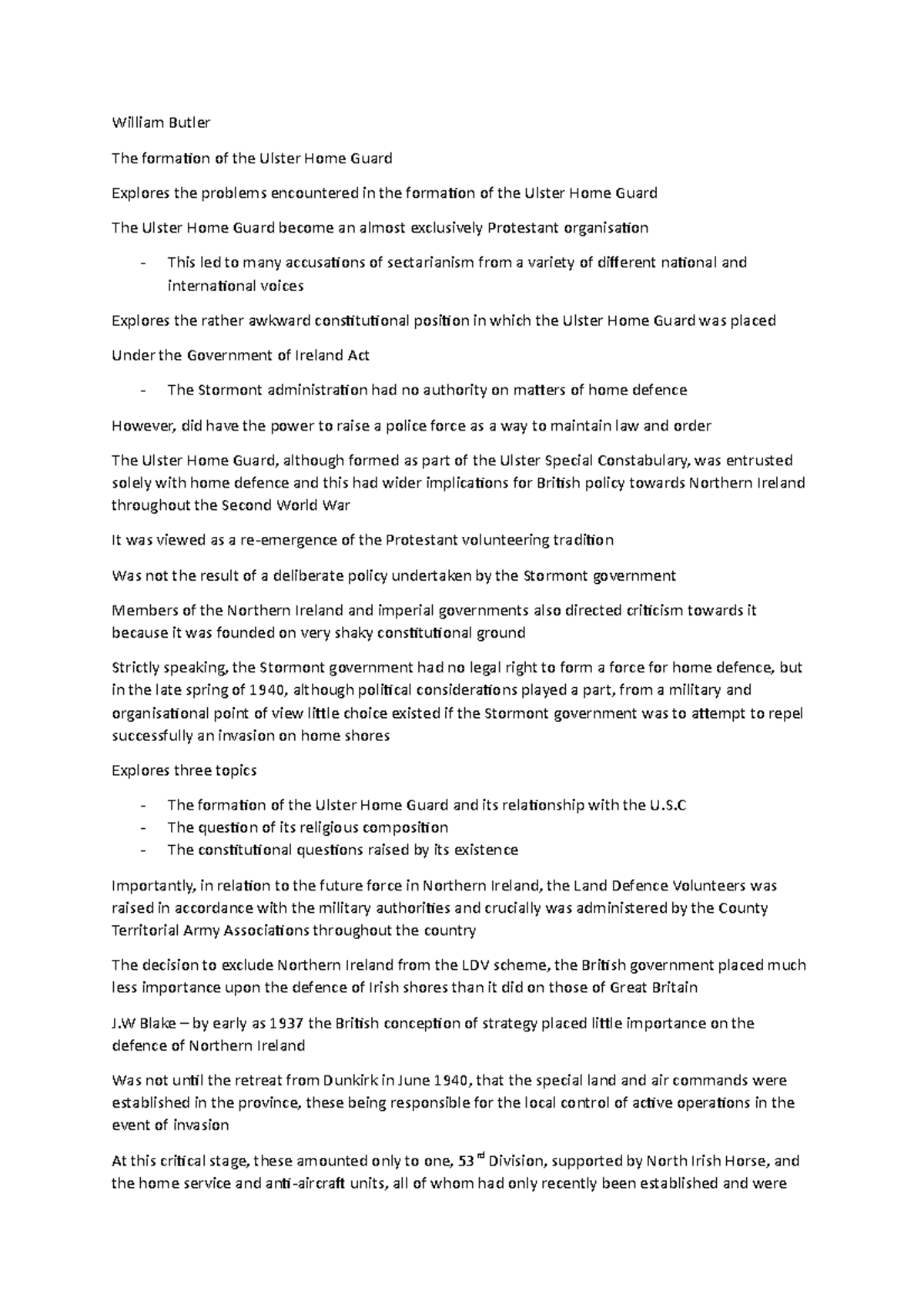 Notes 4 Churchill - William Butler The formation of the Ulster Home ...